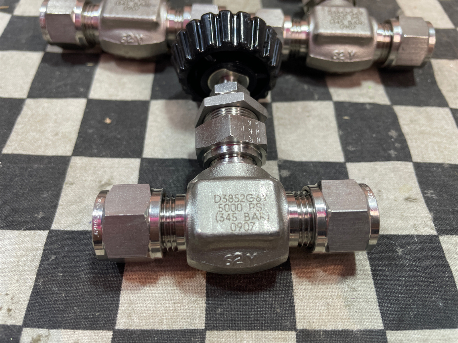 HOKE Needle Valve 3/8" GYROLOK, D3852G6Y, LOT OF 3, SHIPSAMEDAY#1637F14 ...