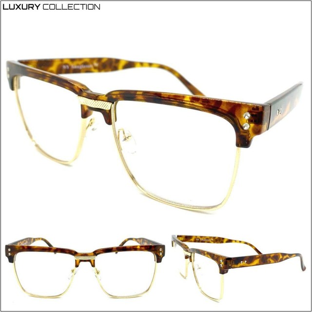 New Mens Classy Elegant Luxury RETRO Clear Lens EYE GLASSES Square ...