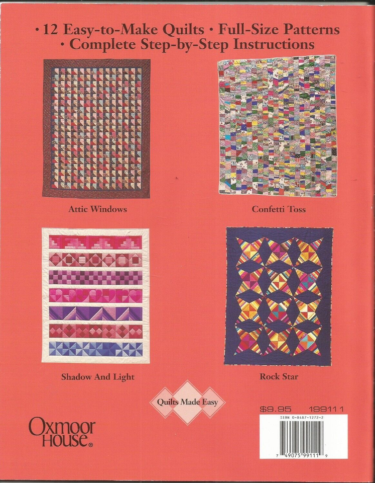 Quilts Sew Quick Book 12 Full Size Quilt Patterns Complete Instructions | eBay