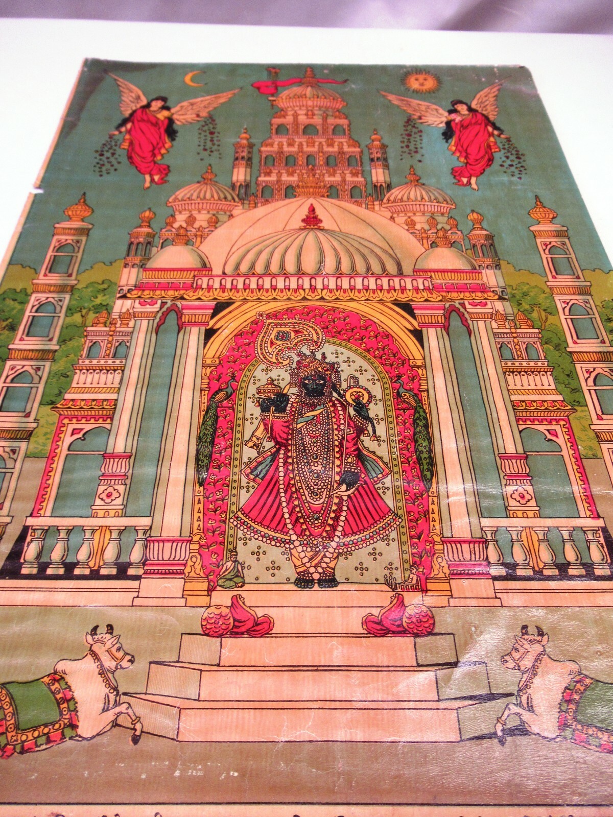 Vintage Lithograph Print Krishna Ranchodji Temple Dakor Hindu Mythology ...