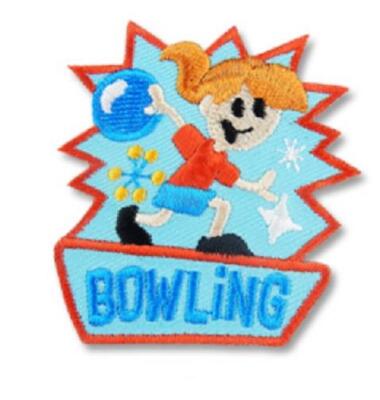 Girl Boy Cub BOWLING game Day Fun Patches Crests Badges SCOUT GUIDE tour visit | eBay