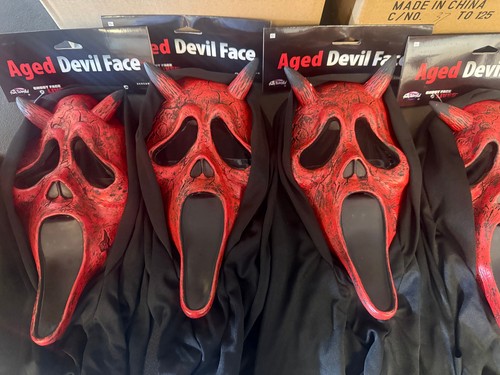 Ghostface Scream Aged Devil Face Mask Fun World In Stock Free Shipping ...