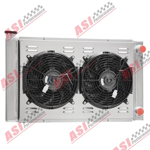 4-Row Aluminum Radiator+Shroud Fan+Relay Fit 31" x 19" Chevy SBC 350 ...