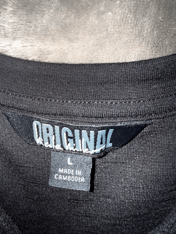 Nicole Miller Women’s Lg Side Cinched Short Sleeve Black Cotton Dress ...