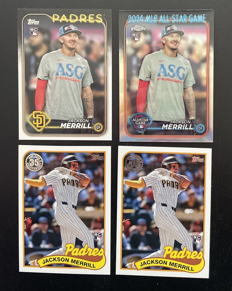 2024 Topps & Topps Chrome Update 4 Card RC Insert Lot Jackson Merrill ...