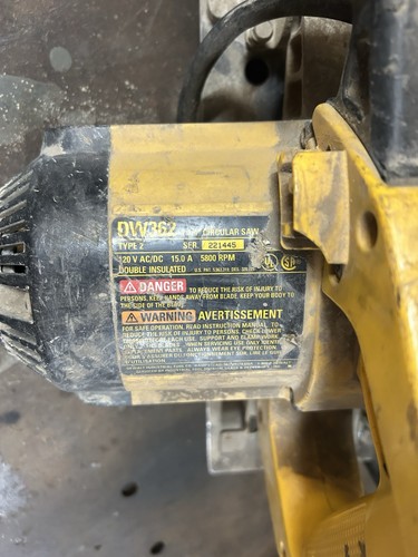 DeWalt Corded DW362 15 AMP 7 1/4" Circular Saw | eBay