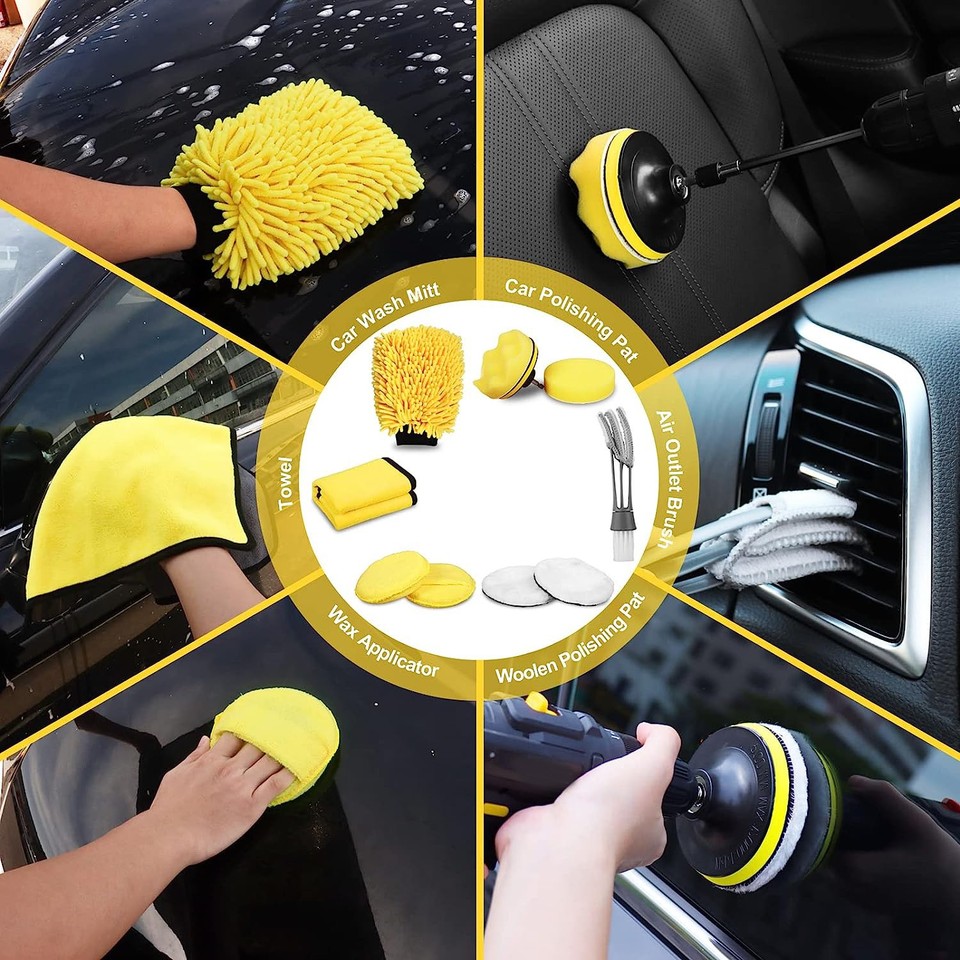 27PCS Car Detailing Gun Tools Kit Vehicle Auto Engine Wheel Washing ...