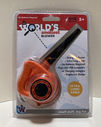 Worlds Smallest Dusting LEAF BLOWER USB Miniature Desk Funny Toy New In ...