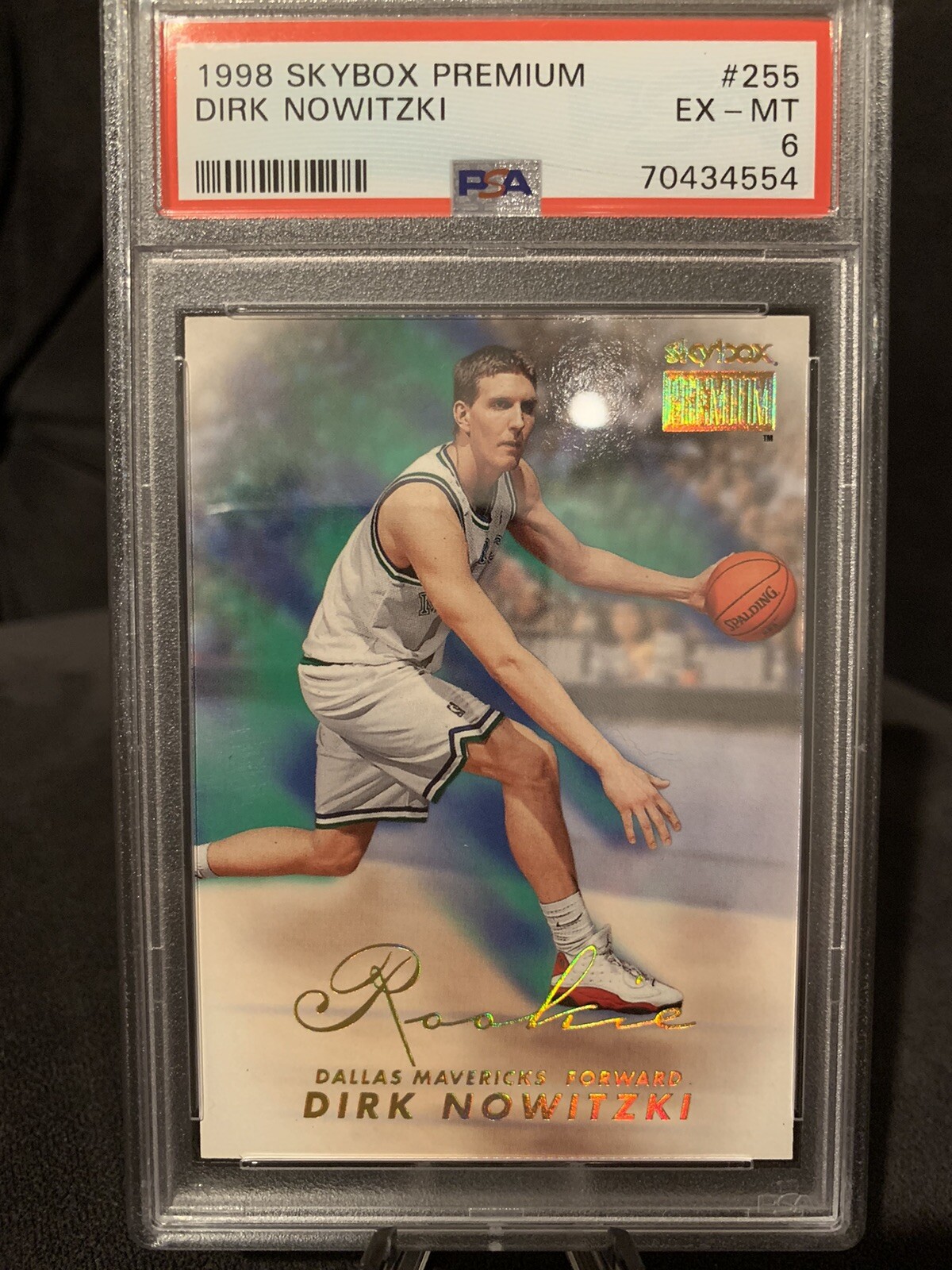 1998 Skybox Premium Dirk Nowitzki Rookie Card PSA 6 RC #255 graded card ...
