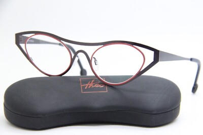 NEW THEO RED VELVET 311 RED BLACK AUTHENTIC FRAMES W/ CASE EYEGLASSES ...