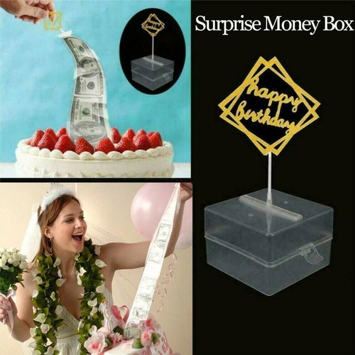 Cake ATM Happy Birthday Money Dispenser Box Cake Pull Set Sale Kit New ...