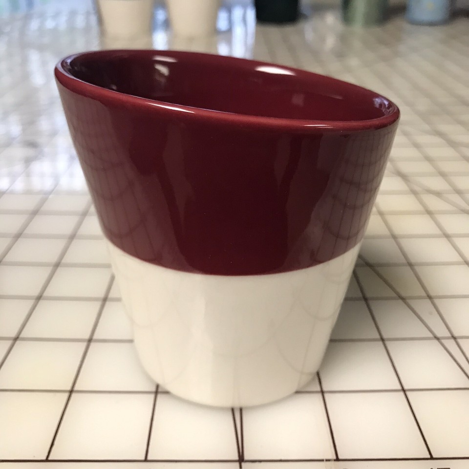 Starbucks Tazo Tea Logo Asymmetrical Red White Great Condition Mug Cup ...