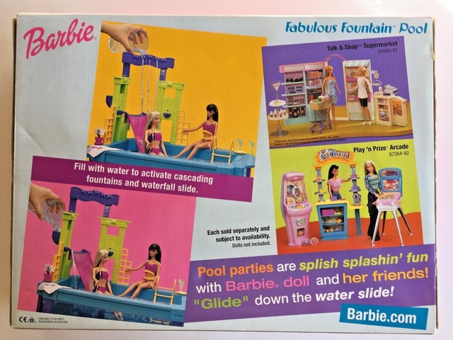 Barbie Fabulous Fountain Pool Playset 2002 Mattel 67390 for sale online ...