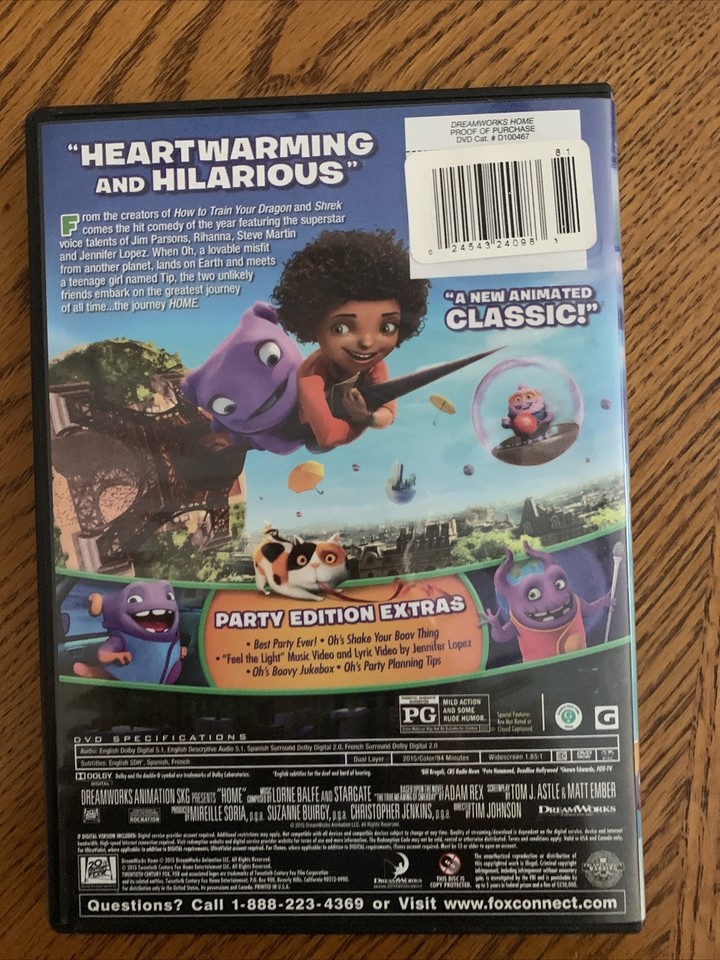 Dreamworks Home “Party Edition” DVD | eBay