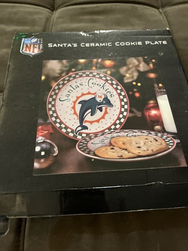 Miami Dolphins Santa’s Ceramic Cookie Plate | eBay