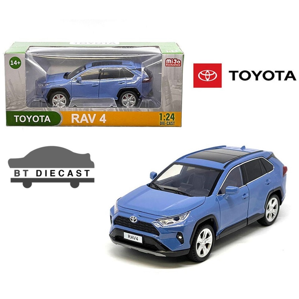 MIJO EXCLUSIVES TOYOTA RAV4 HYBIRD XSE 1/24 DIECAST MODEL CAR BLUE ...