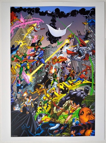 INFINITE CRISIS #7 Cover Art Print George Perez art Double Sided ...