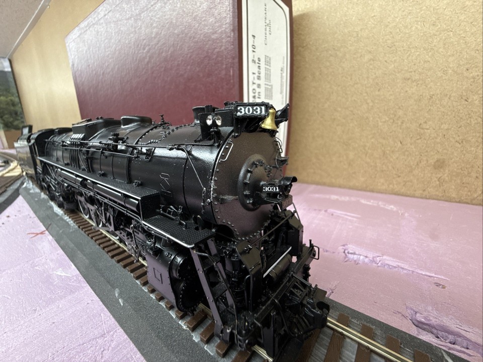 River Raisin C&O T-1 2-10-4 S Scale 3031 Steam Locomotive Brass ...