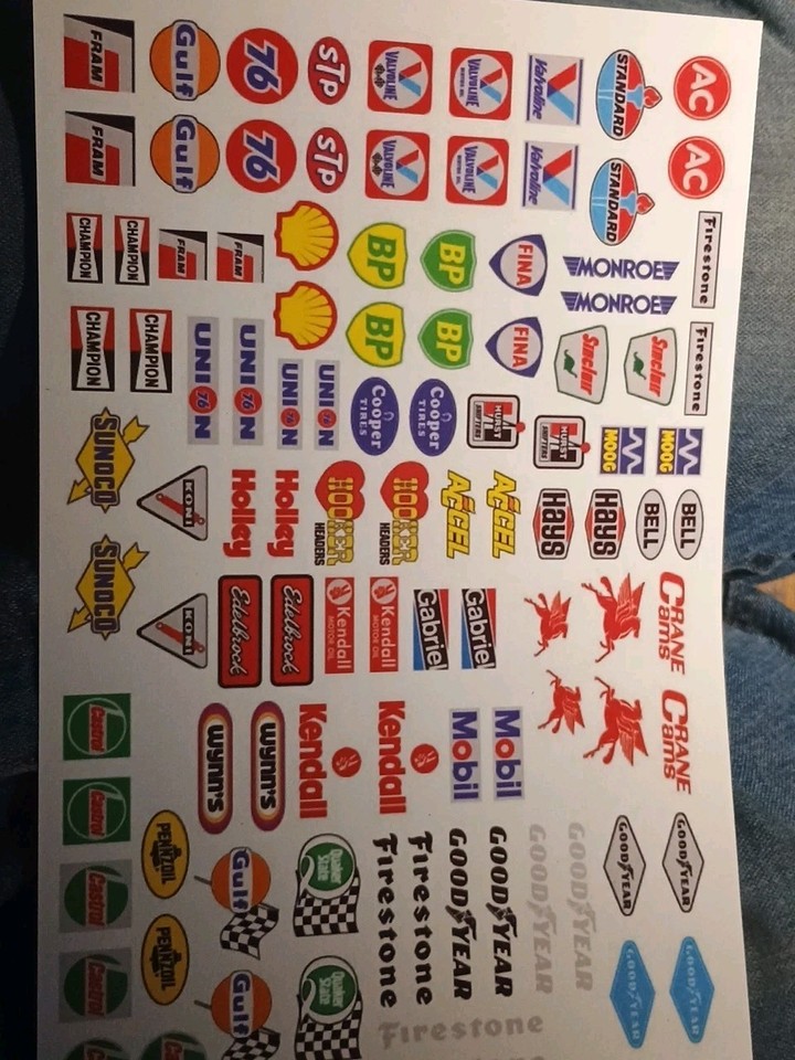 1/10 Scale Waterslide Decal Graffiti/Sponsor Logos Multiple ...