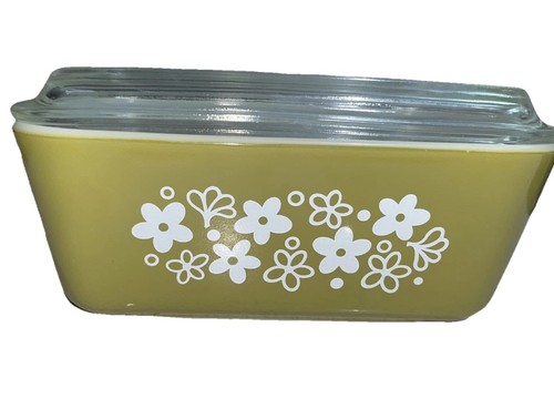 Vintage Pyrex 502 Spring Blossom Crazy Daisy 1.5 Pint Refrigerator Dish ...