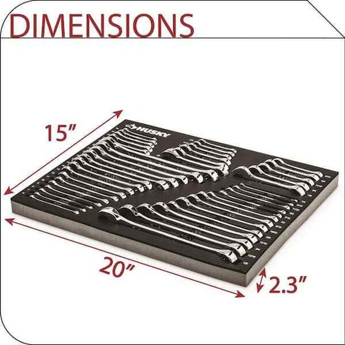Husky EVA Tray 44-Piece Combination Wrench Set (SAE and MM) TRAY ONLY ...