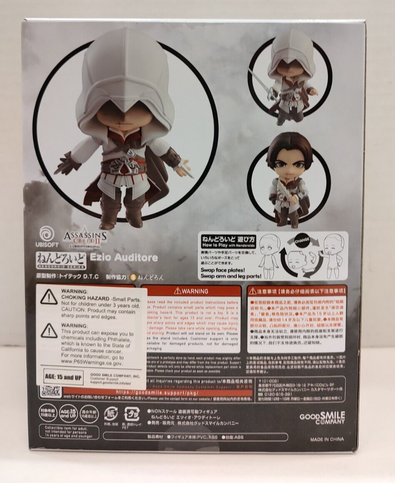 GOOD SMILE #1829 ASSASSINS CREED II EZIO AUDITORE NENDOROID FIGURE NEW ...