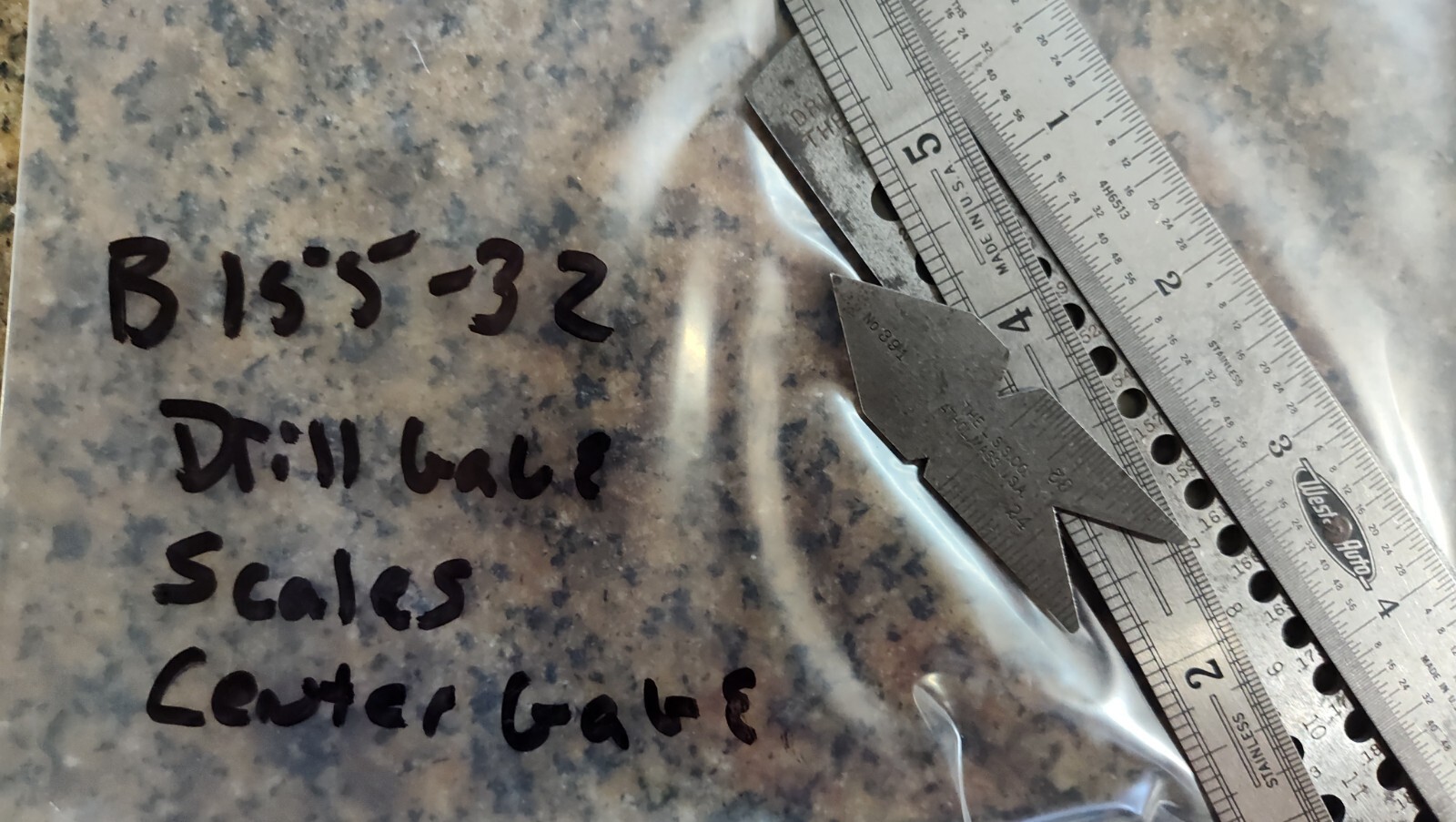 VINTAGE DRILL HOLE GAGE , STEEL SCALES,& CENTER GAGE | eBay