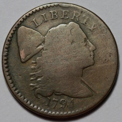 1794 Liberty Cap Large Cent - No Fraction Bar (S-64) - Graffiti - US 1c ...