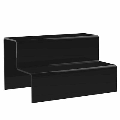 Riser Bridge plinth 2 Step Display Stand Black Acrylic Collectables ...