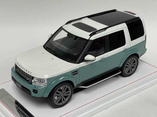 1/18 Ivy Models Land Rover Discovery 4 in White and Blue Leather Base ...