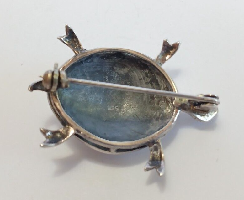 VINTAGE DIMENSIONAL STERLING SILVER TURTLE BROOCH PIN | eBay