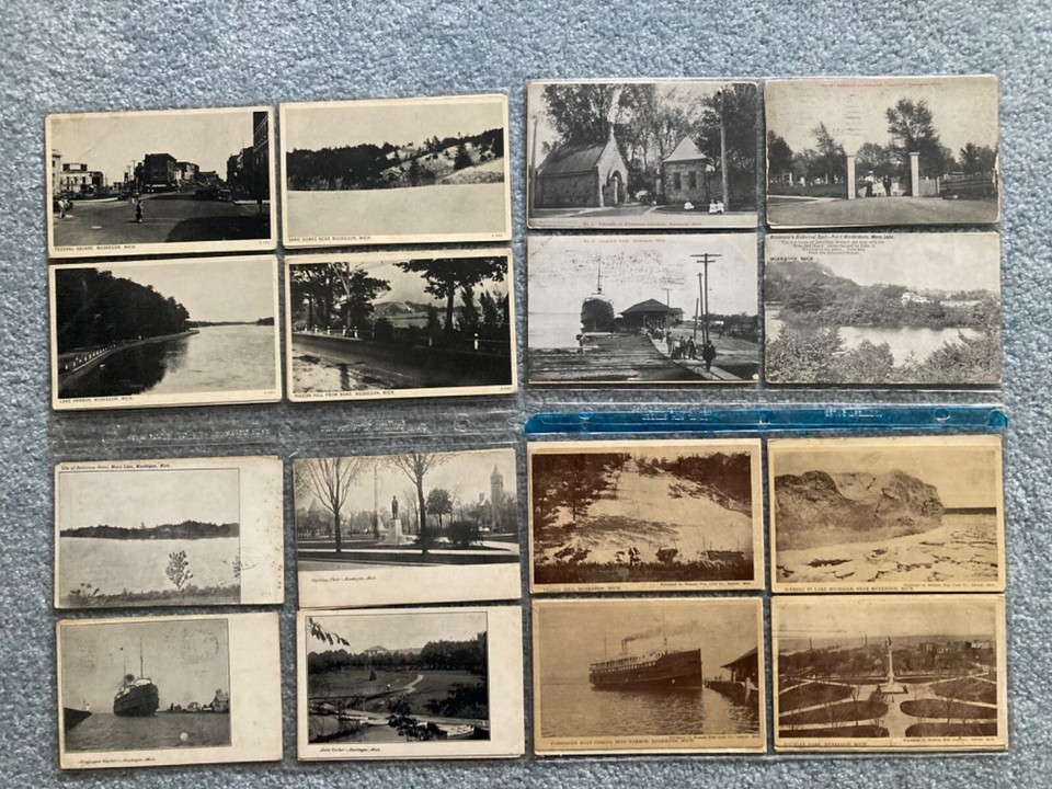 112 old Muskegon, MI postcards, depot, steamers, logging, etc. | eBay