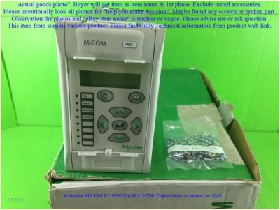 Schneider MiCOM P922 0ASZ112CD0, Digital relay as photos, sn:1048, Old ...