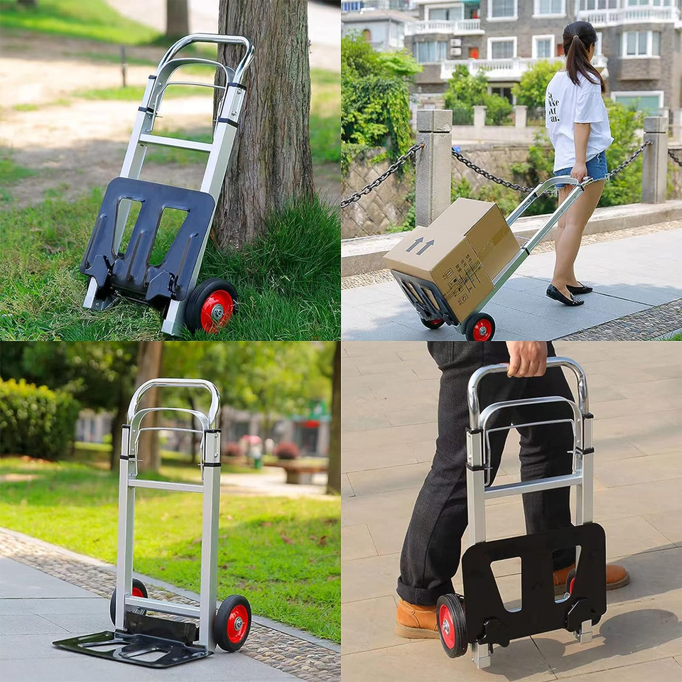 80KG Heavy Duty Lightweight Folding Hand Sack Trolley Truck Barrow Cart ...