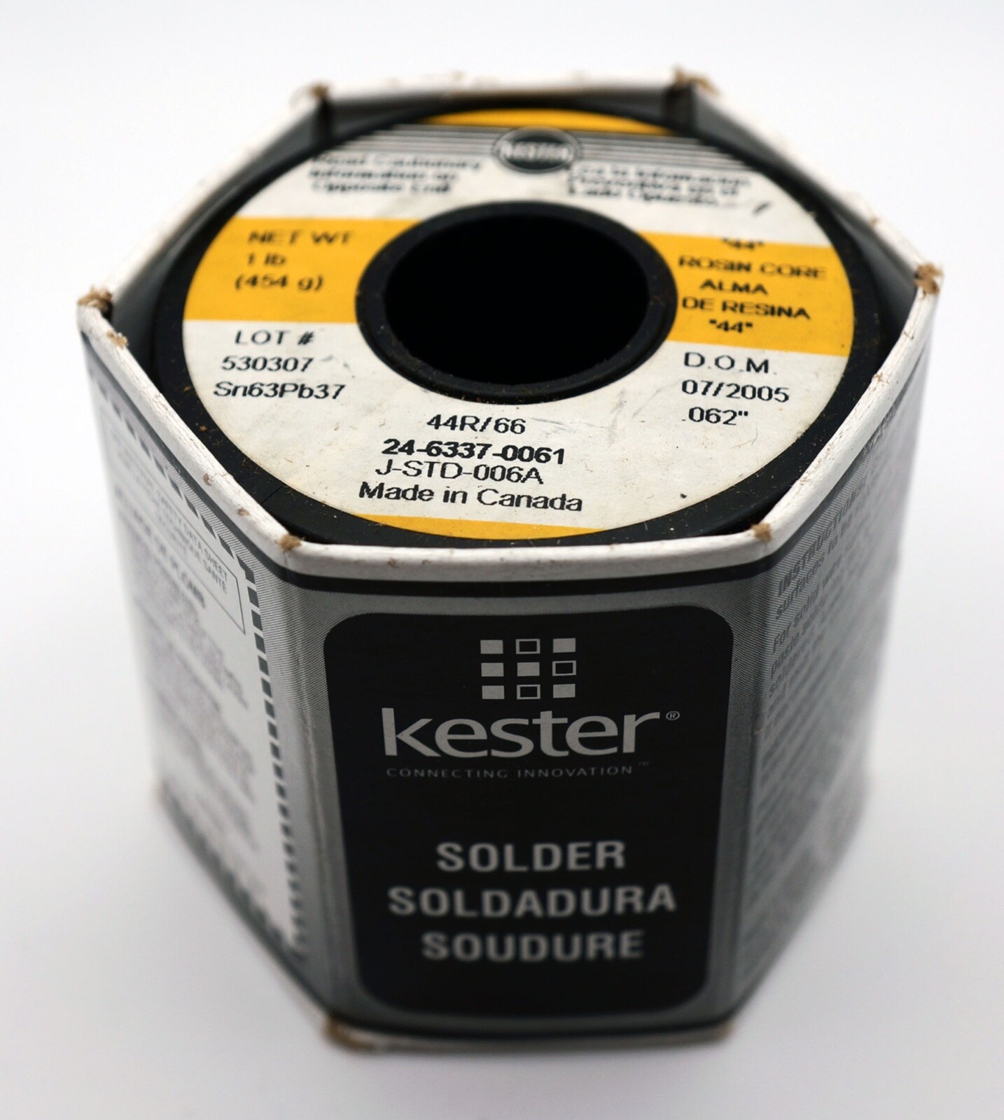 Kester 24-6337-0061 Rosin Cored Wire Solder Roll 44 Activated 63/37 ...