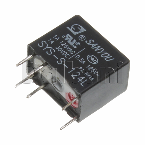 SYS-S-124L New Sanyou Sealed type 1 pole 24V L Relay 1A 125VAC / 1A ...