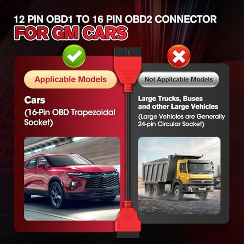 Original OBD1 to OBD2 GM Adapter Cable, 12 Pin Male to 16 Pin Female | eBay