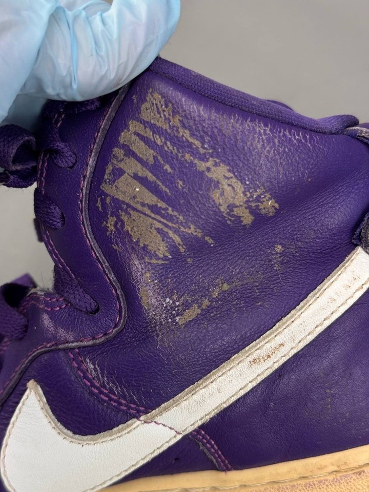 Nike Air Force 1 High SP Purple White Size Mens 8.5 - No Strap 823297 ...