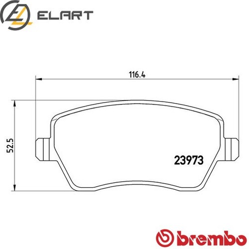 BRAKE PAD SET DISC BRAKE P 68 033X FOR RENAULT MODUS/GRAND CLIO/III ...