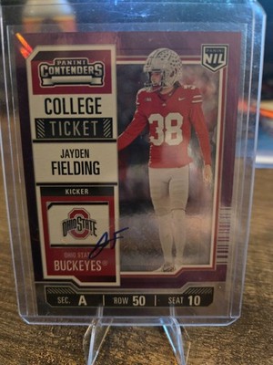 2024-25 Panini Nil Ohio State Jayden Fielding Contenders Auto Purple ...