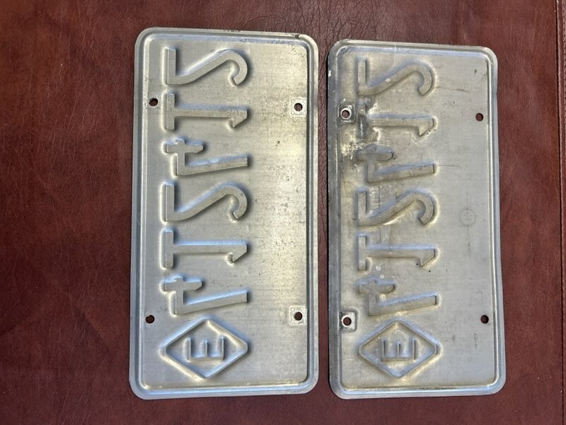 PAIR 1983 -1986 California Highway Patrol CHP Diamond E plate Mustang ...