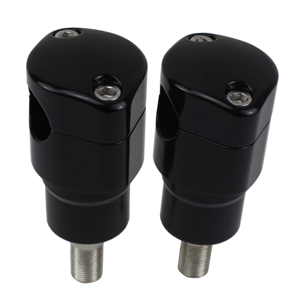 Black 2.5" Tall Handlebar Risers Kit for Harley Springer Softail Cross ...