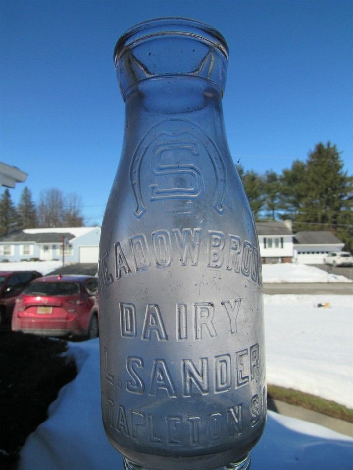 TREP Milk Bottle Meadow Brook Dairy Sander Stapleton Staten Island NY ...