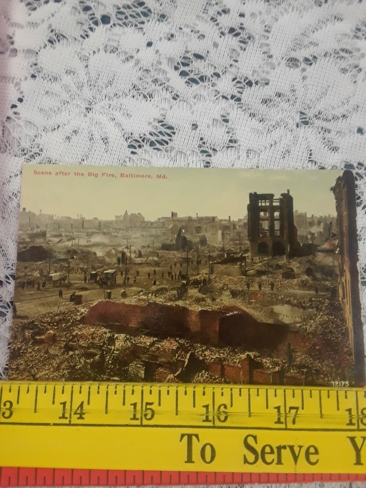 VTG BALTIMORE MD SCENE AFTER BIG FIRE POSTCARD DISASTER RUINS | eBay