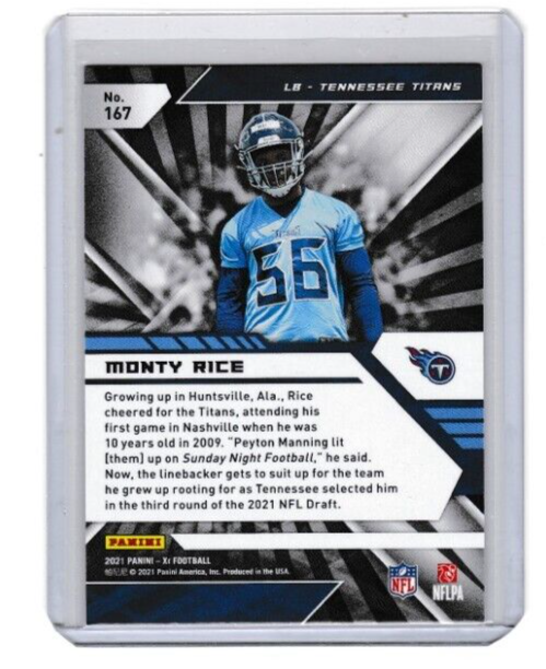 2021 Panini XR X Edition SSP Monty Rice RC 167 | eBay