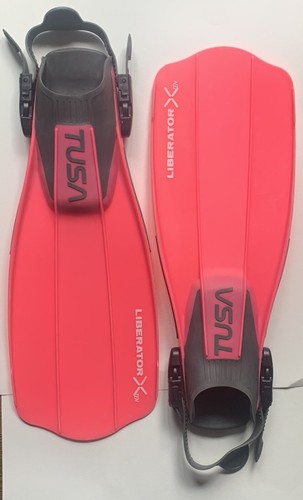 TUSA Liberator Fins Flippers Scuba Dive Snorkel Open Heel Pink With ...
