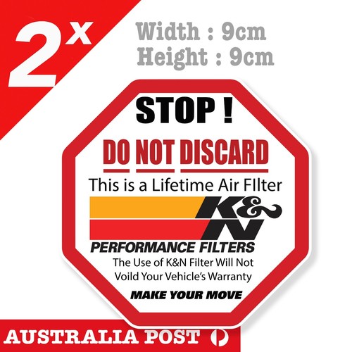 K&N Performance Filter Warning Label, Garage, Mechanic, Man Cave ...