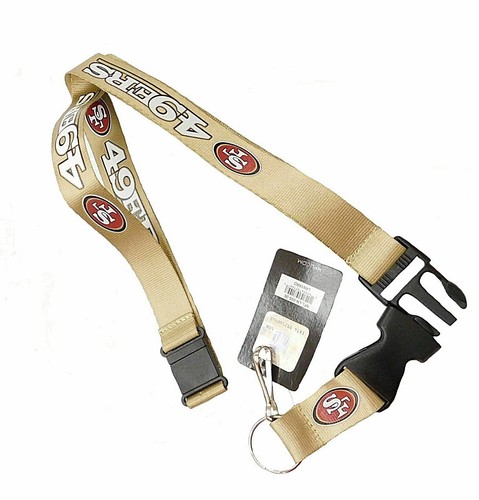 San Francisco 49ers NFL Gold Safety Breakaway Keychain Lanyard ...
