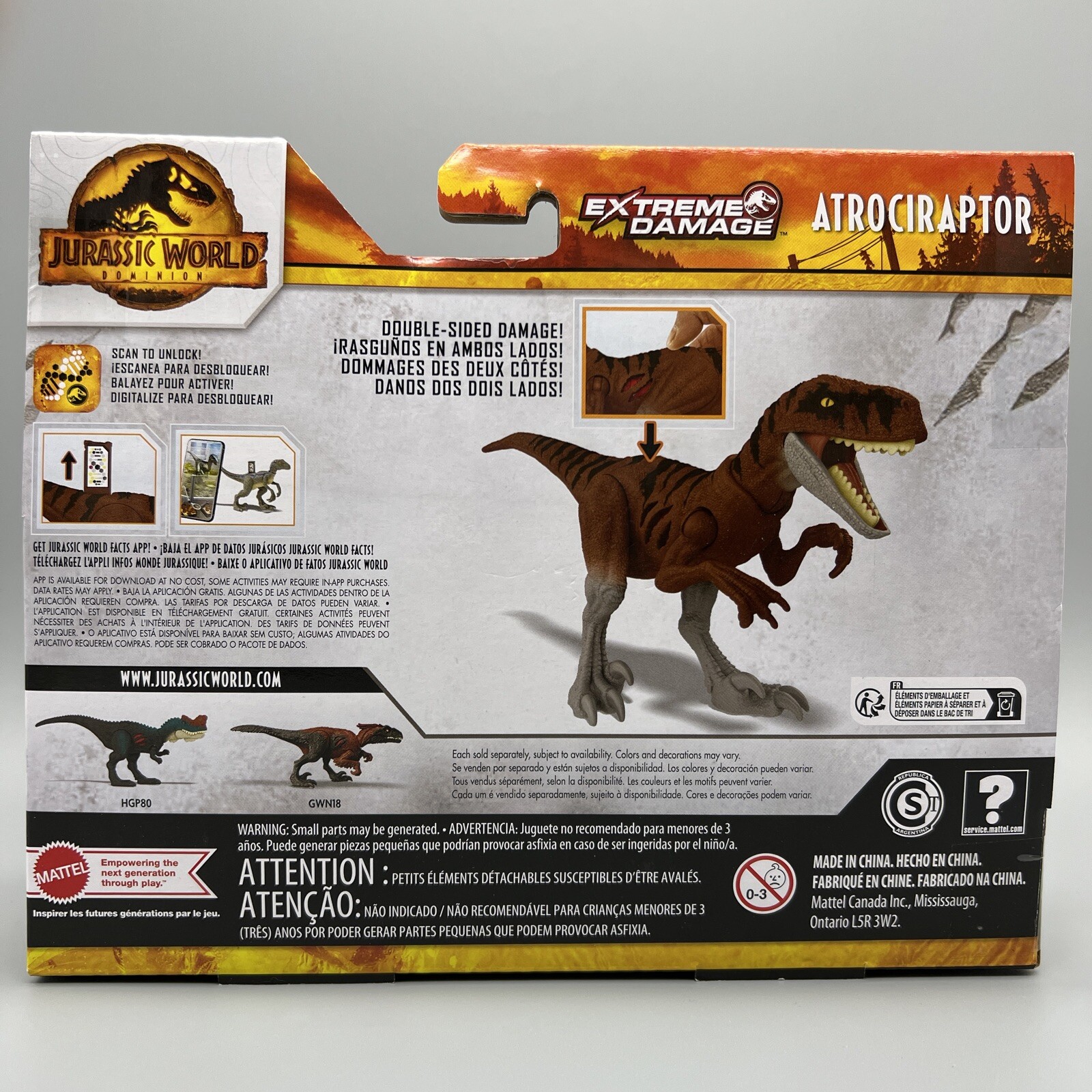 Jurassic World Dominion Extreme Damage Atrociraptor Dinosaur Figure | eBay