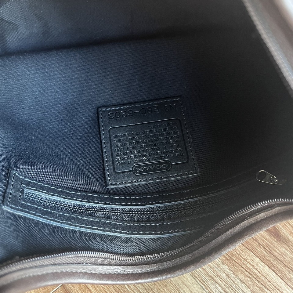 Coach Vintage 6203 Ergo Brown Neoprene Leather Trim Shoulder Hobo Bag ...